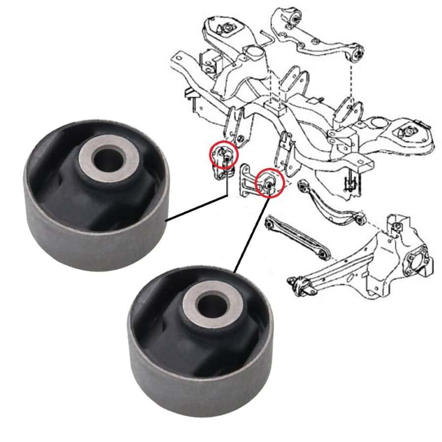 Silentblocs des deux supports différentiel pour Mazda CX-7 ER ...