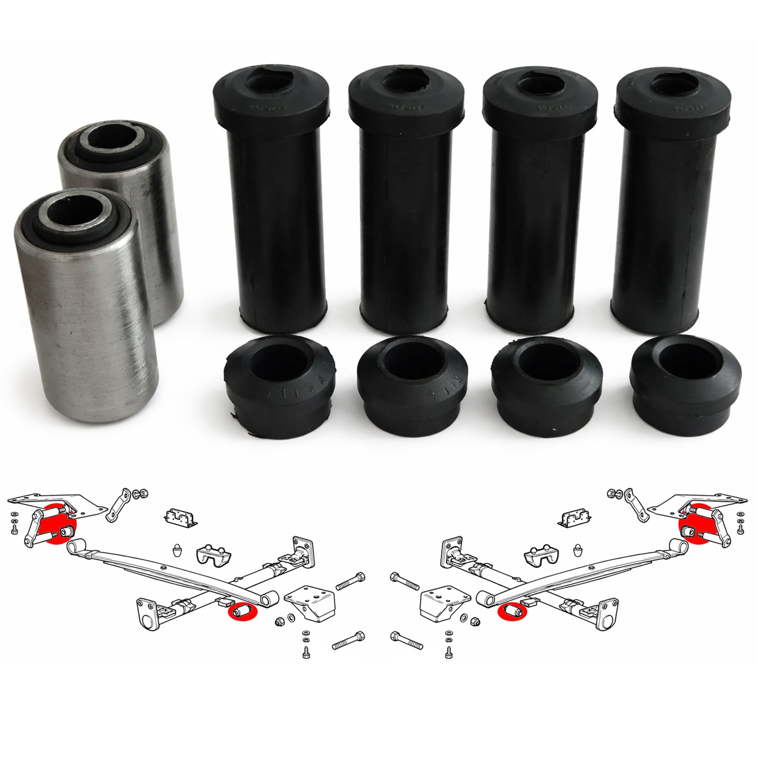 Rear leaf springs bushes, Citroen C25, Peugeot J5, Fiat Ducato, Talbot ...