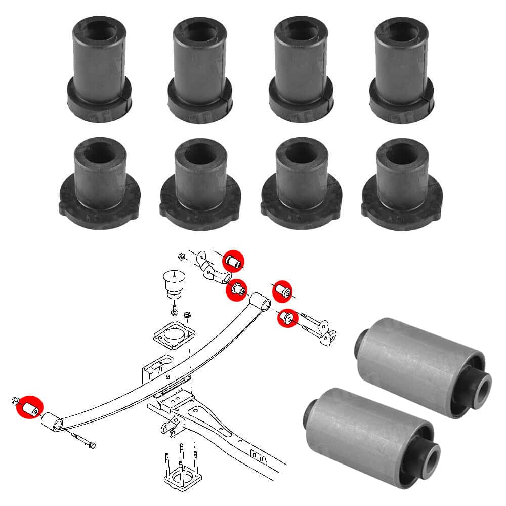 Rear leaf springs bushes, Nissan NV200 - SILENTBLOCKS