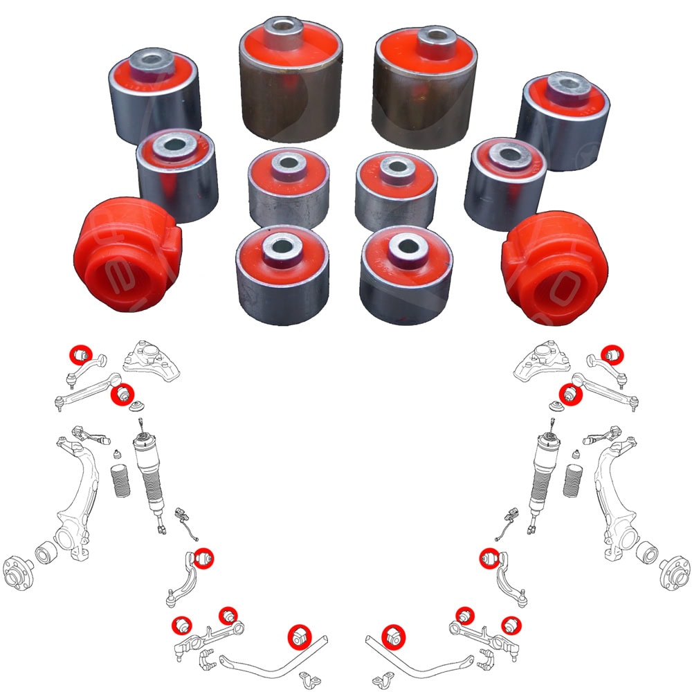 Front suspension kit, Audi A6 C6 S6 Quattro - SILENTBLOCKS